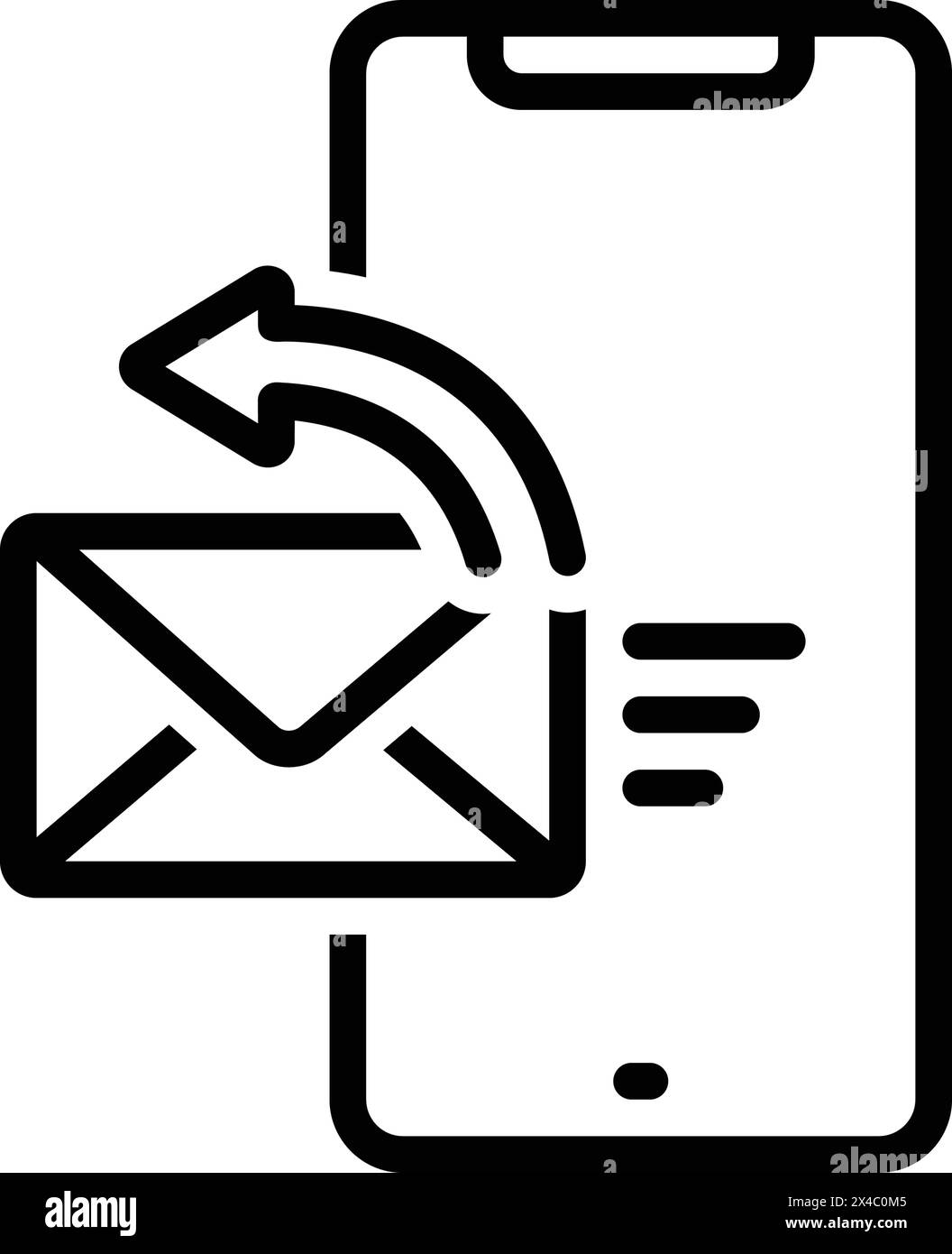 Online message digital mockup Black and White Stock Photos & Images - Alamy