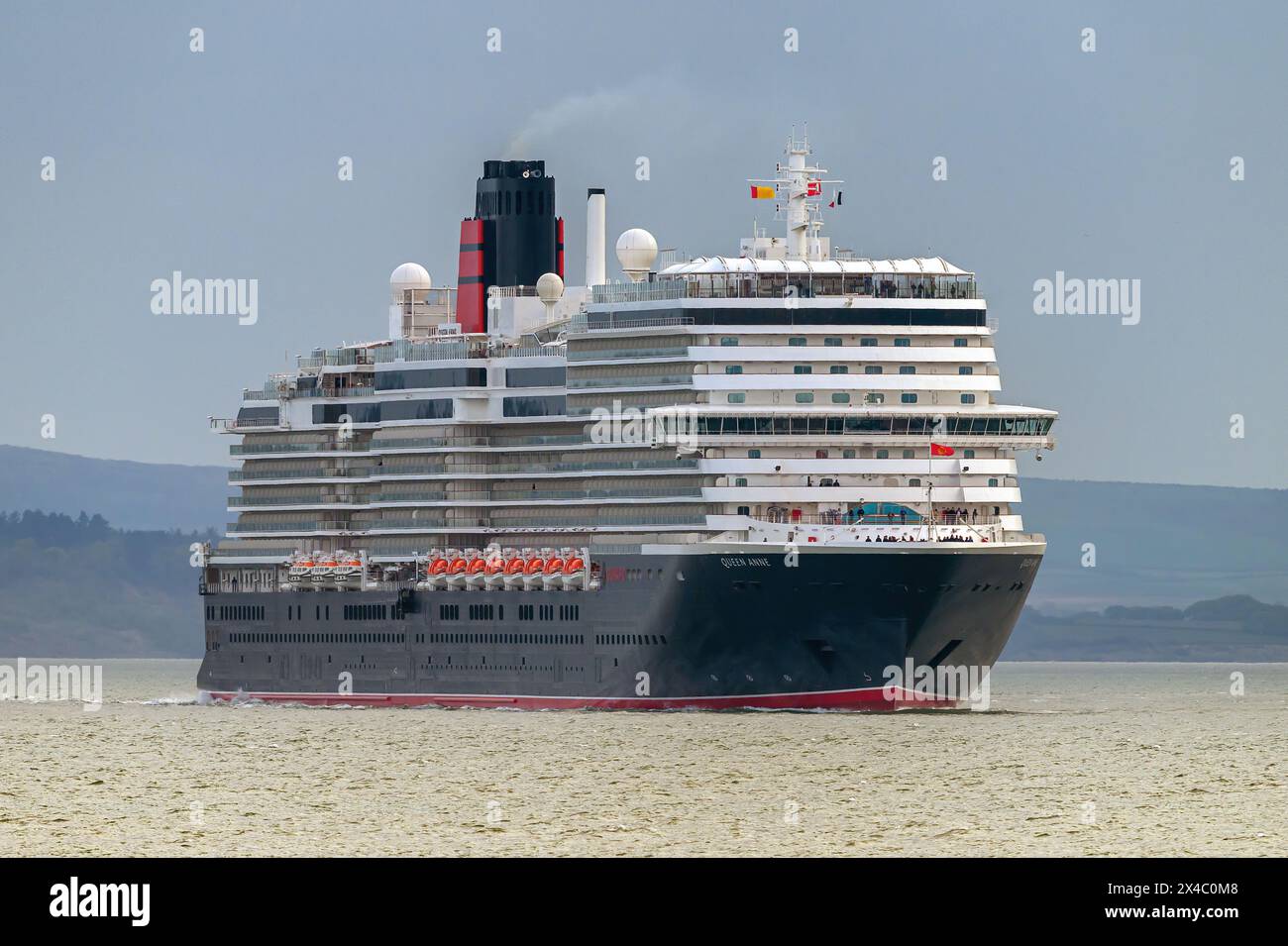 Maiden UK arrival of Queen Anne, a Pinnacle class cruise ship operated ...