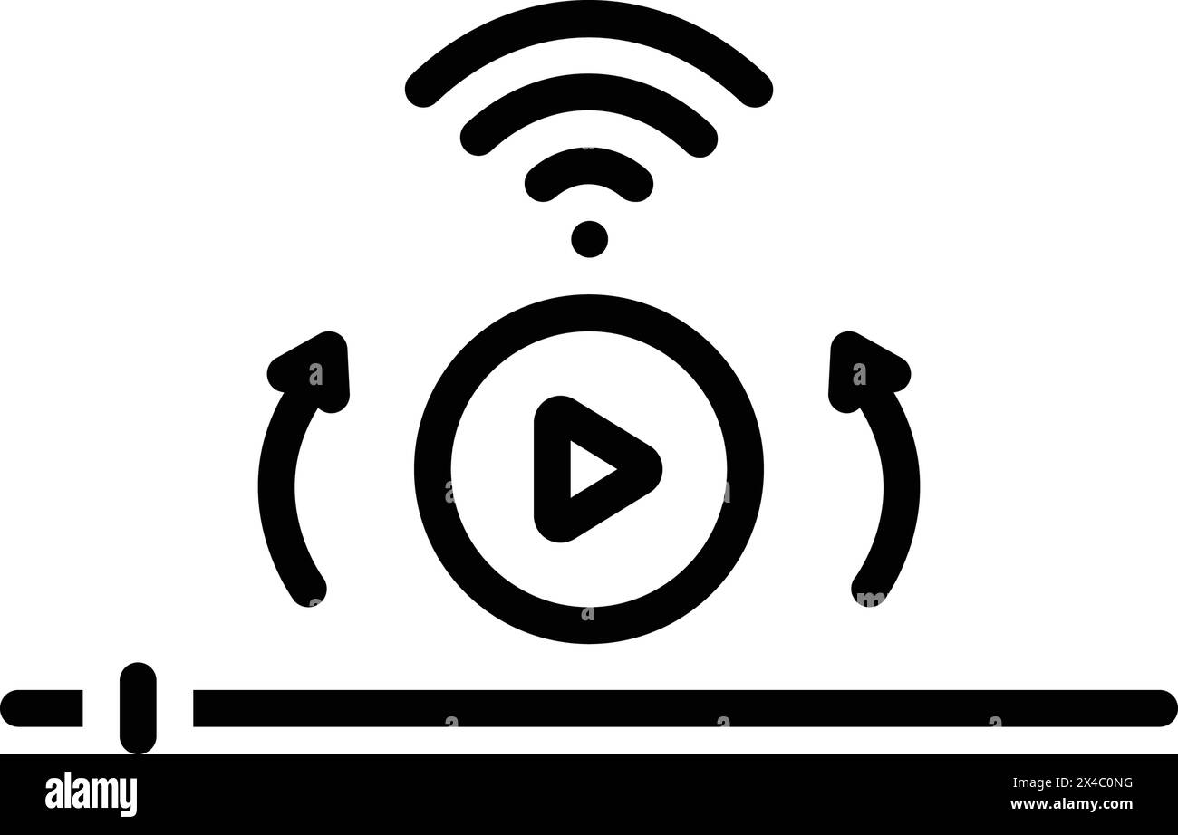 Data streaming icon vector Cut Out Stock Images & Pictures - Alamy