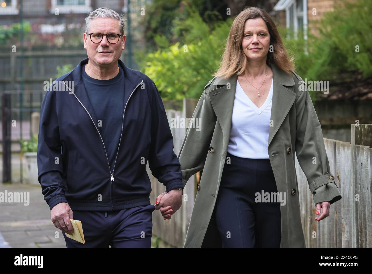 London, UK. 02nd May, 2024. Sir Keir Starmer, Leader of the Labour Party, is seen at his polling ...