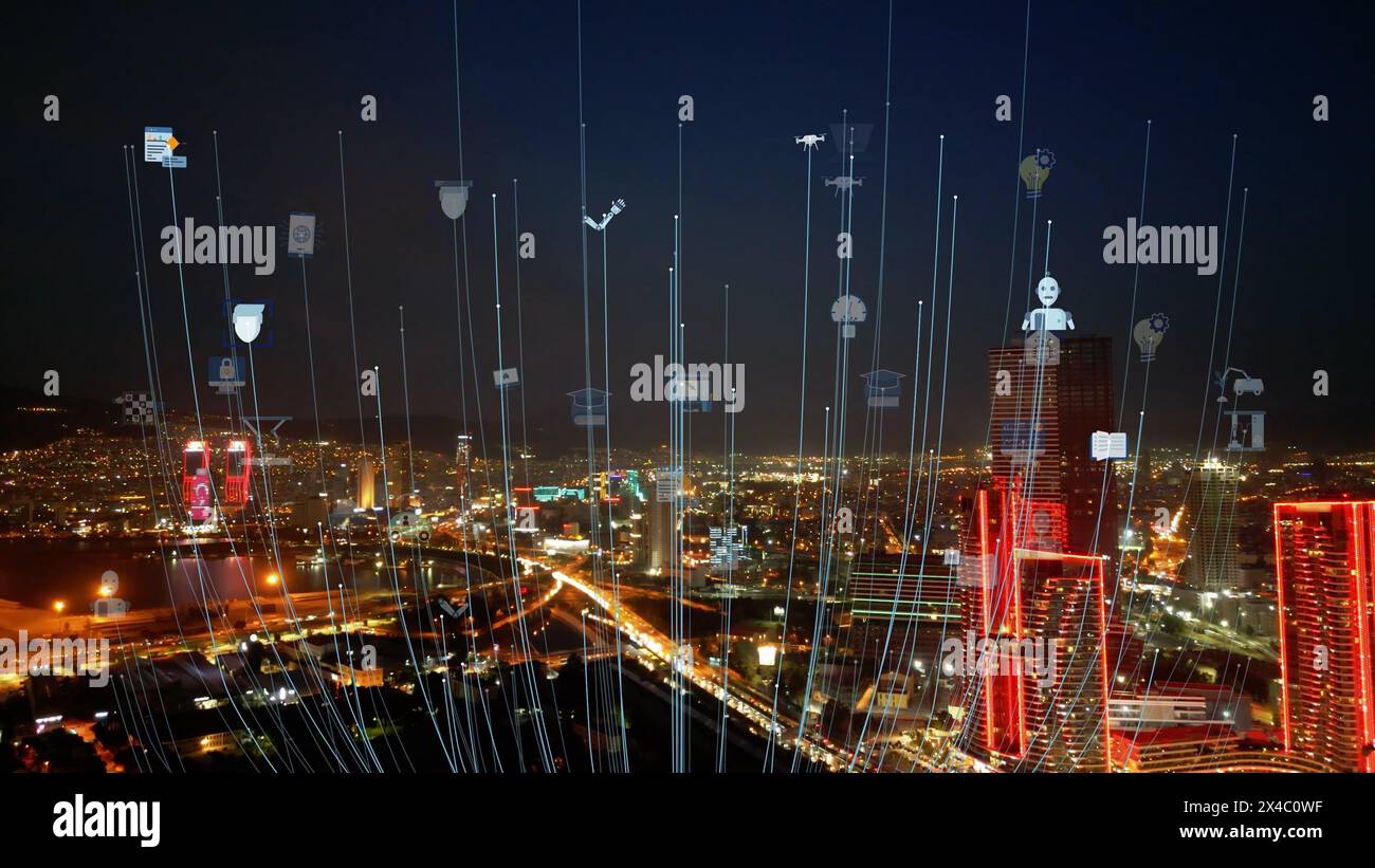 Isometric Bot and cybersecurity, artificial intelligence concept. AI ...