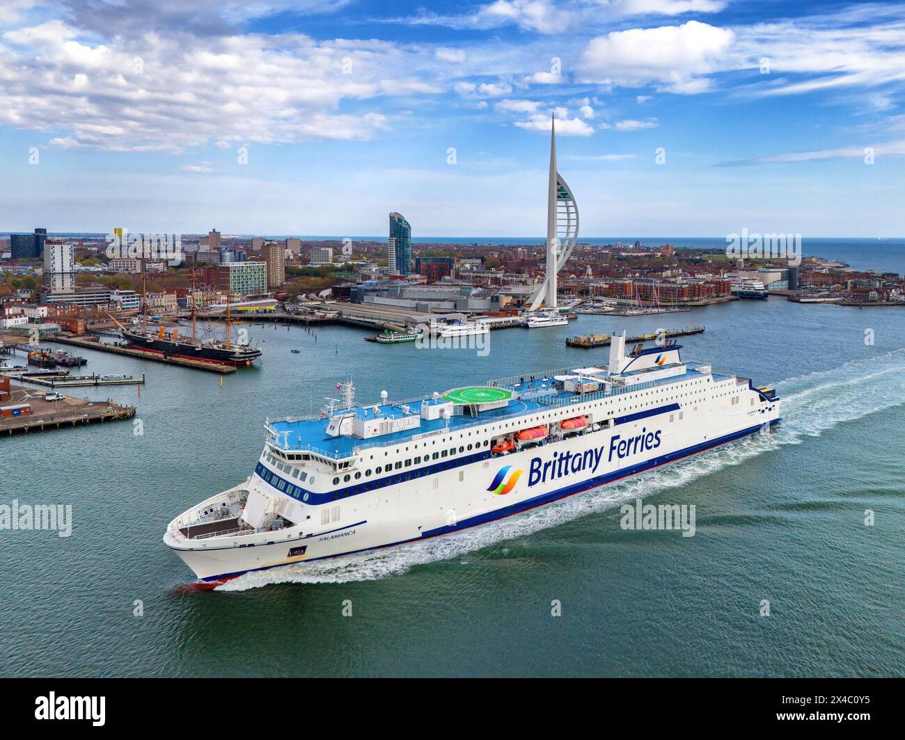 Salamanca is an E-Flexer LNG-powered ferry operated by Brittany Ferries ...