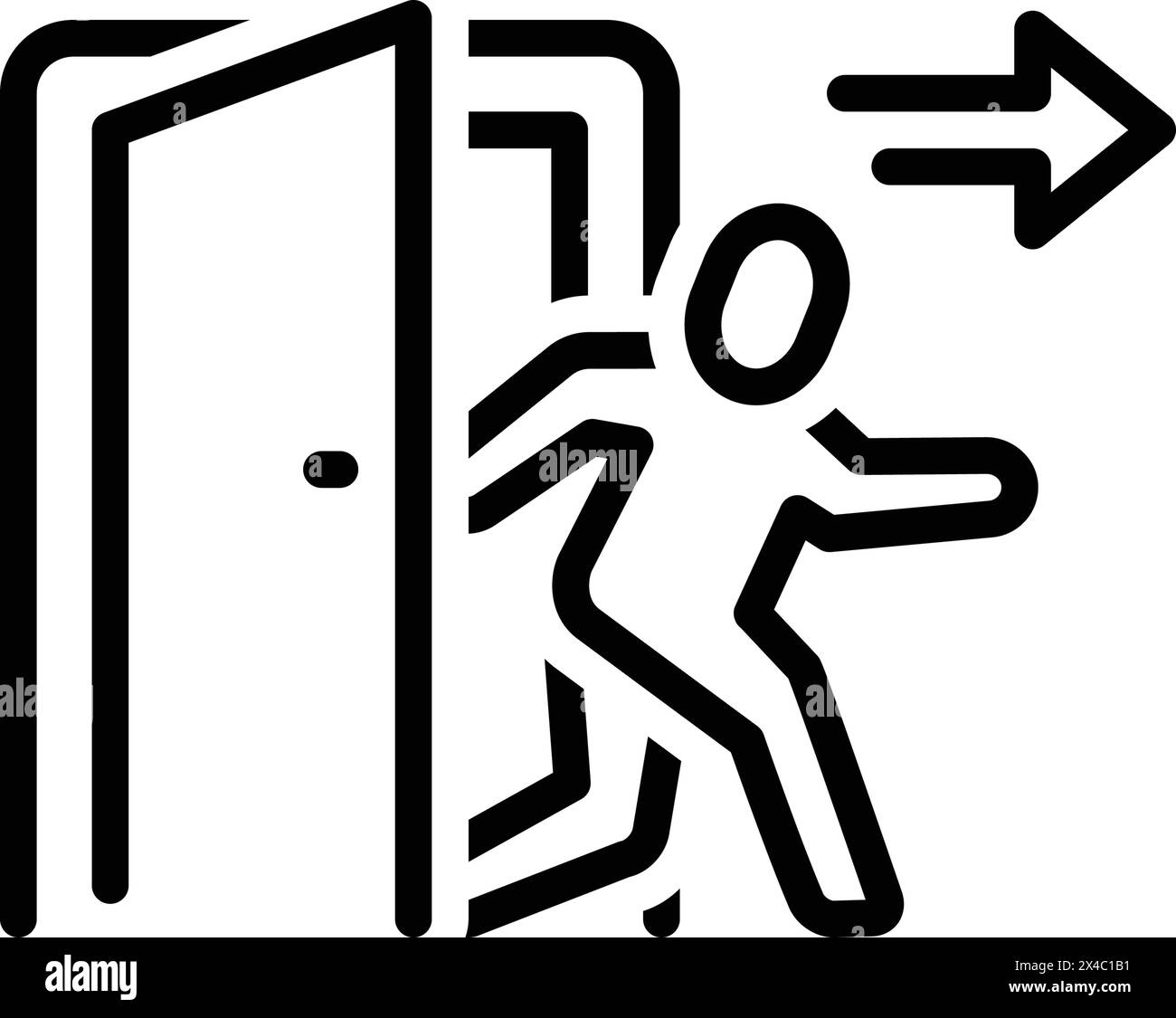 Icon for evacuation, exit Stock Vector Image & Art - Alamy
