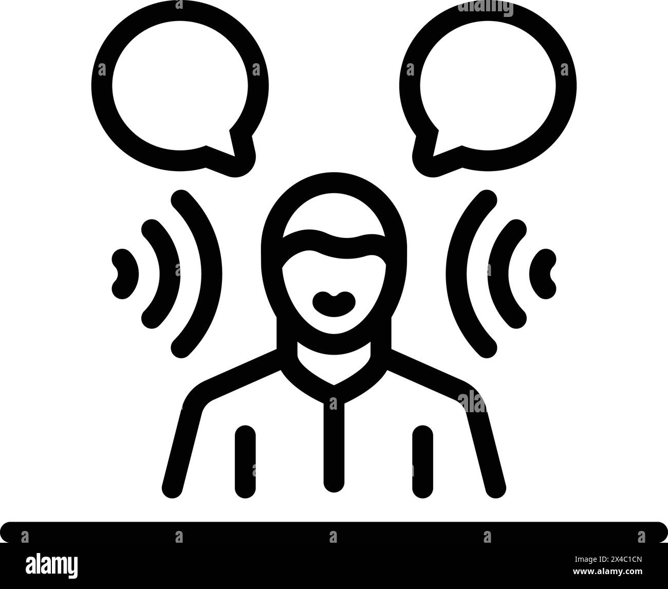 Icon for active listening, active Stock Vector Image & Art - Alamy