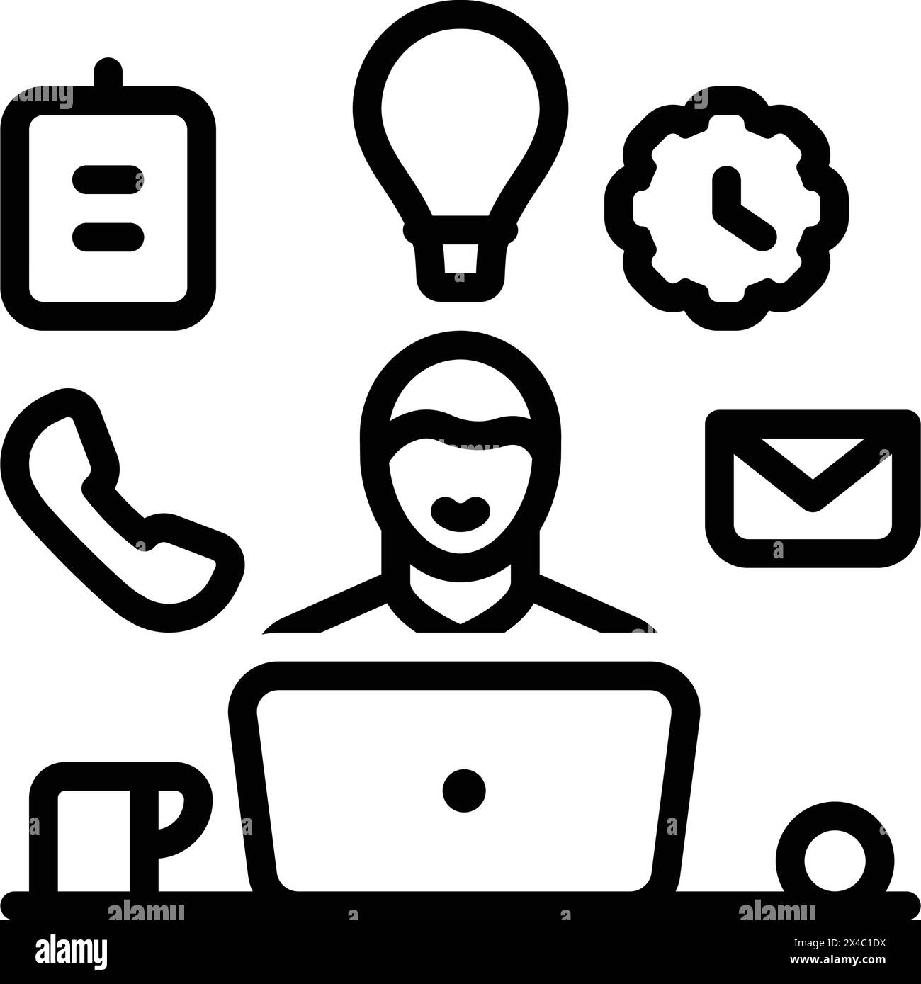 Multi tasking vector vectors hi-res stock photography and images - Alamy