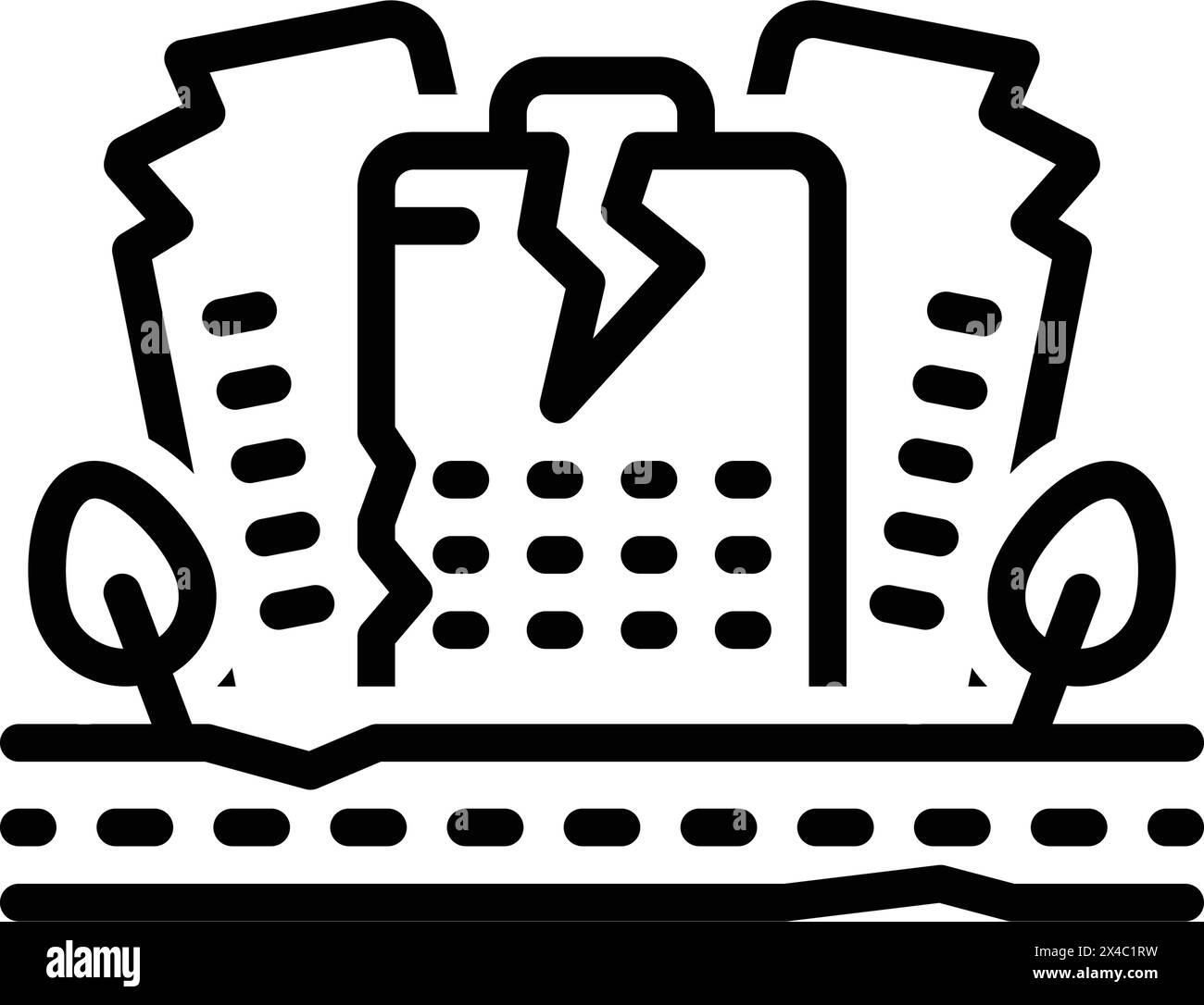 Icon for earthquake, catastrophe Stock Vector Image & Art - Alamy