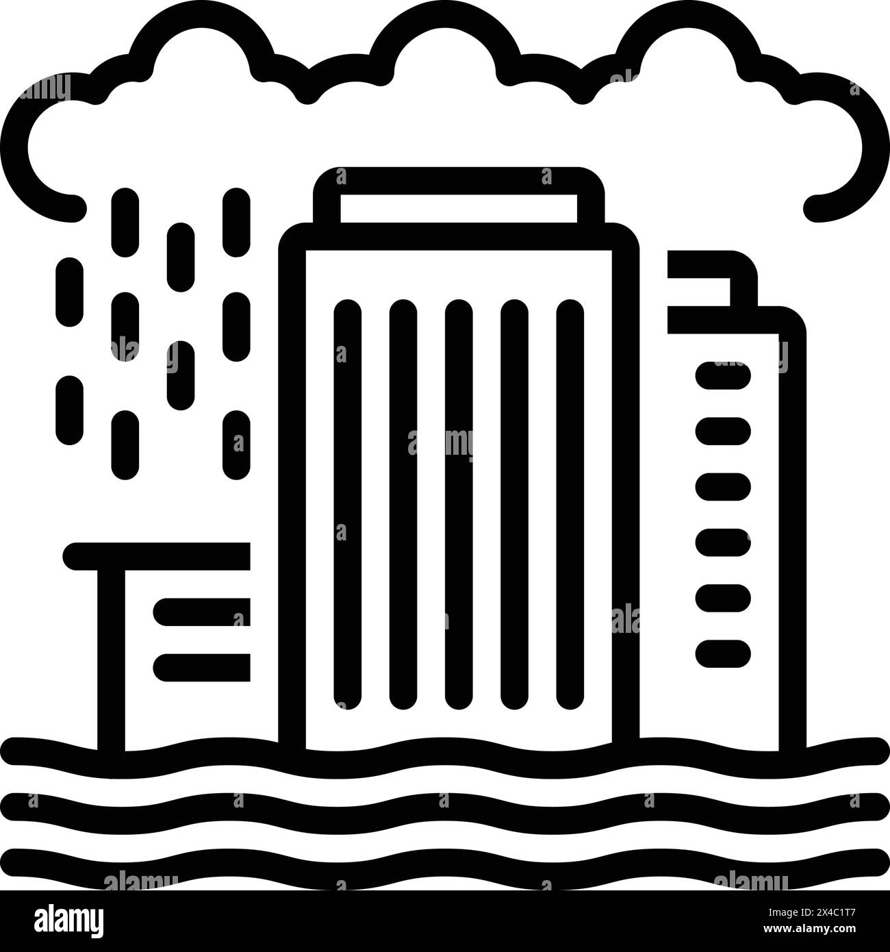 Icon for flooding, deluge Stock Vector Image & Art - Alamy