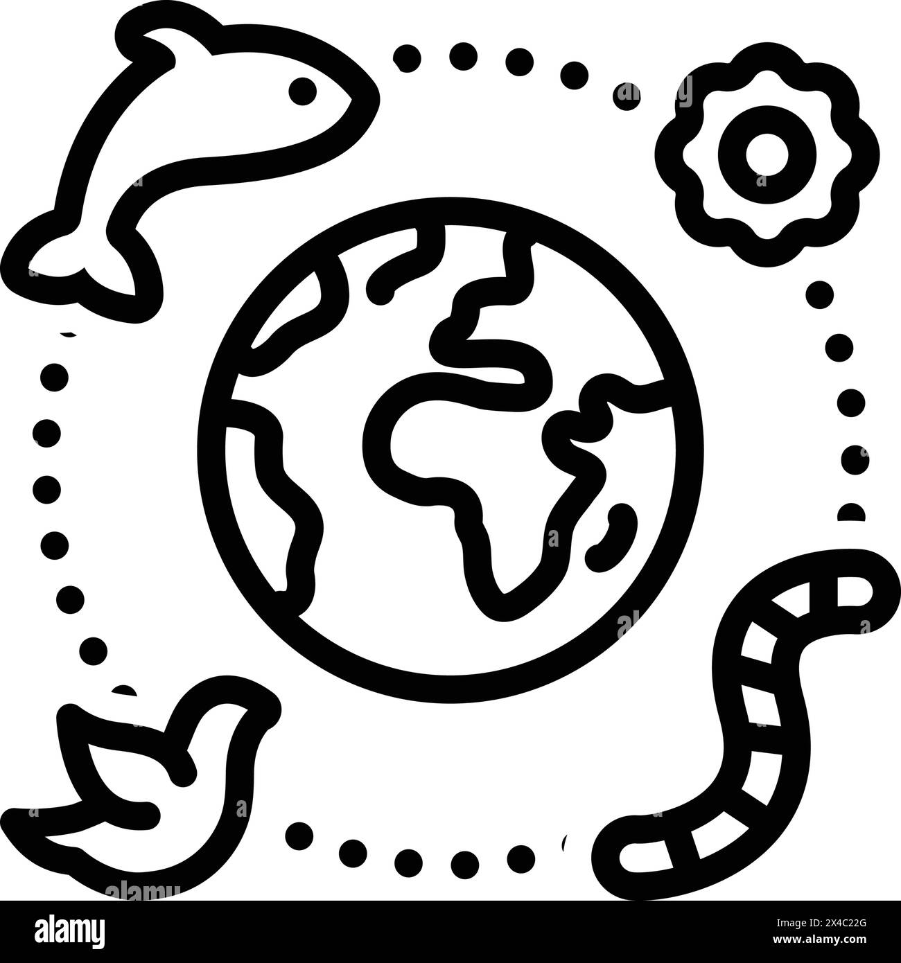 Animal biodiversity icon Stock Vector Images - Alamy