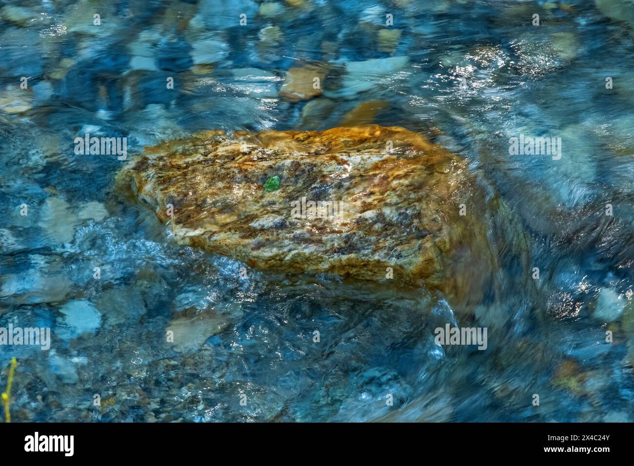 Canada, British Columbia, Yoho National Park. Rocks and gravel in Finn ...