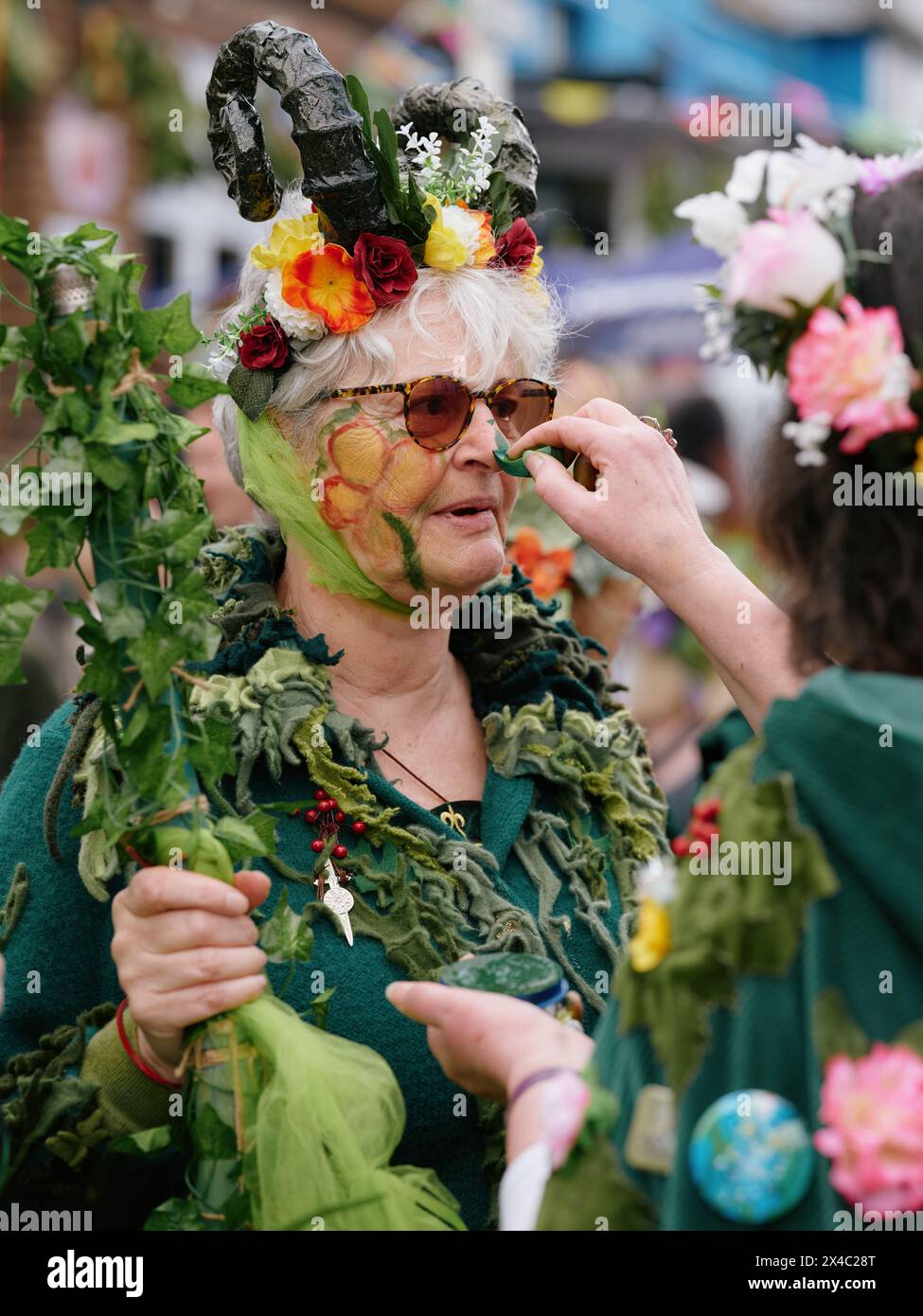 Preparing for the Jack in the Green May Day English folk festival May ...