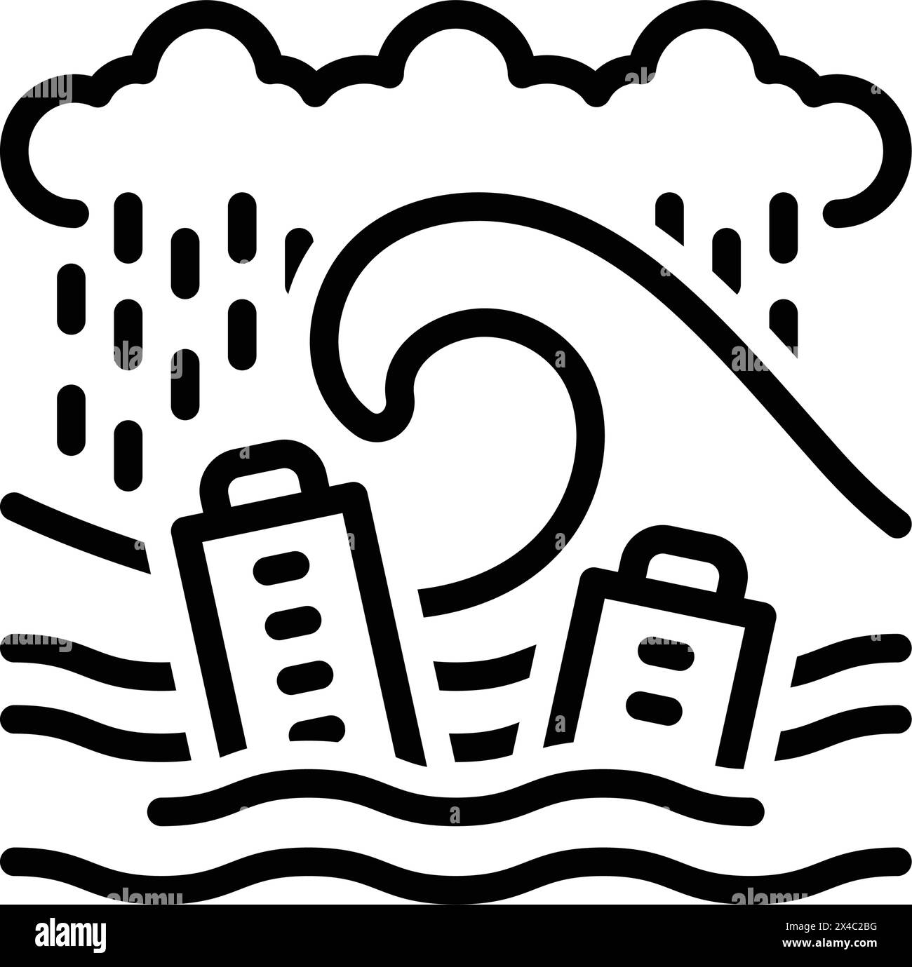 Weather tsunami Black and White Stock Photos & Images - Alamy