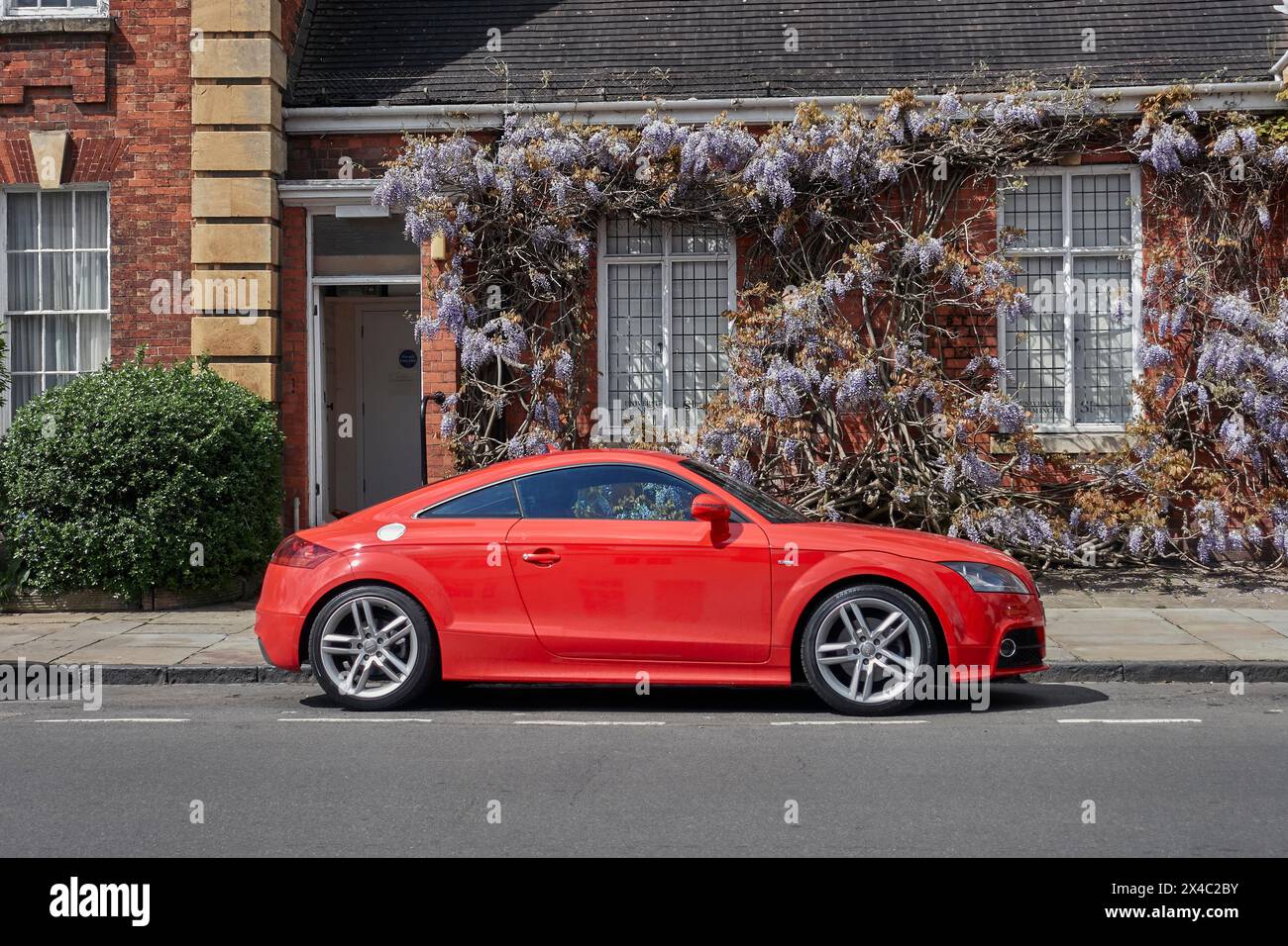 Audi TT S in Red. German coupe car Stock Photo - Alamy