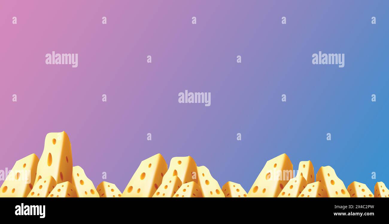 cheese pyramid realistic PIECE OF CHEESE vector illustration Stock ...