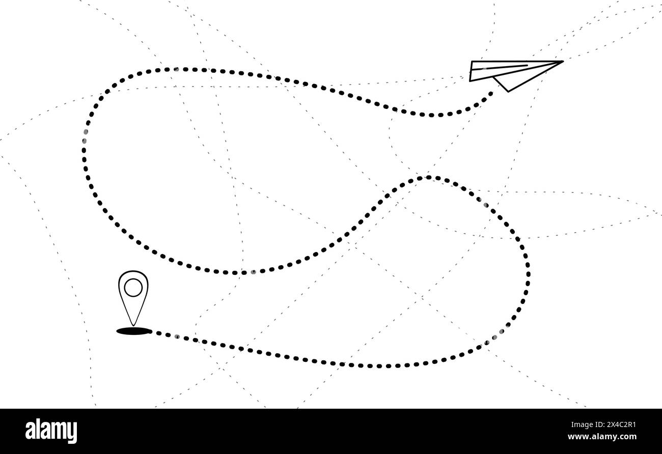 Map paper aeroplane Black and White Stock Photos & Images - Alamy