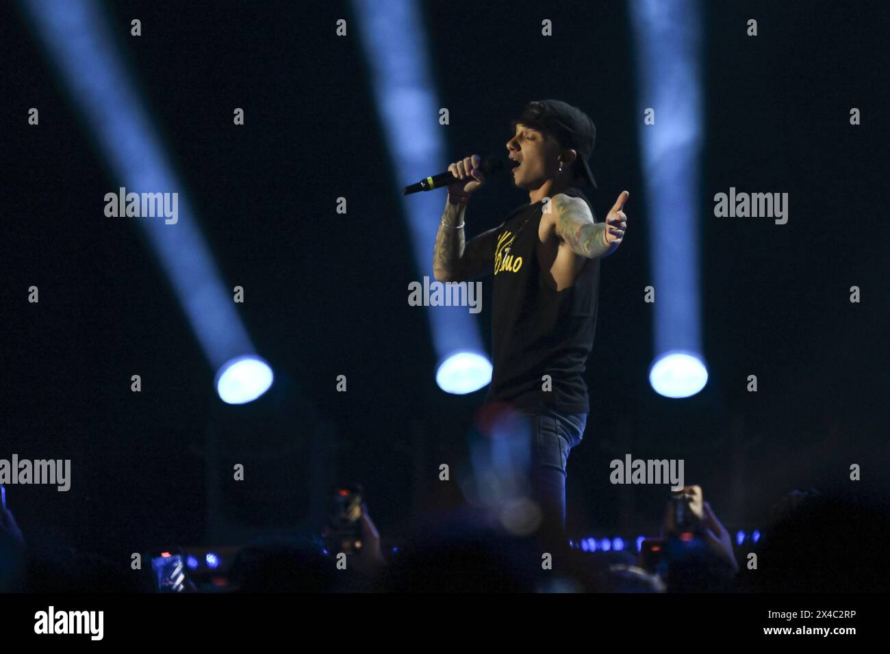 Ultimo during the May Day Concert at the Circus Maximus 2024, 1 May ...