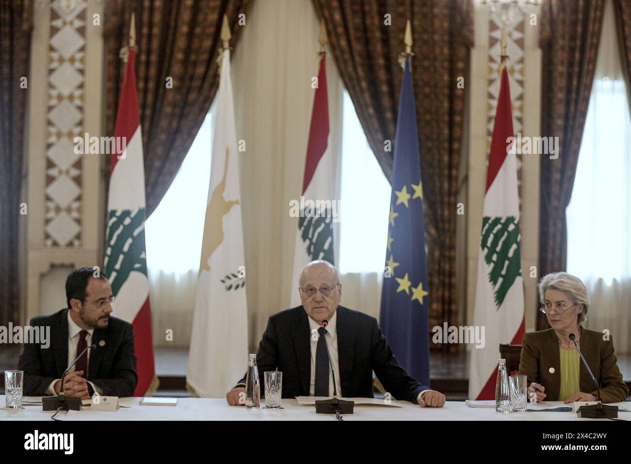 Beirut, Lebanon. 02nd May, 2024. Lebanese Prime Minister Najib Mikati ...