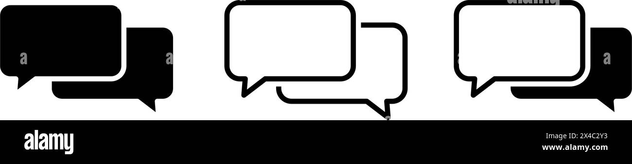 Speech bubble communication icon set Stock Vector Image & Art - Alamy