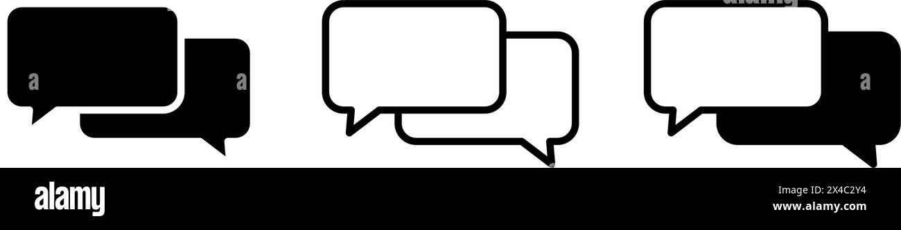 Speech bubble communication icon set Stock Vector Image & Art - Alamy