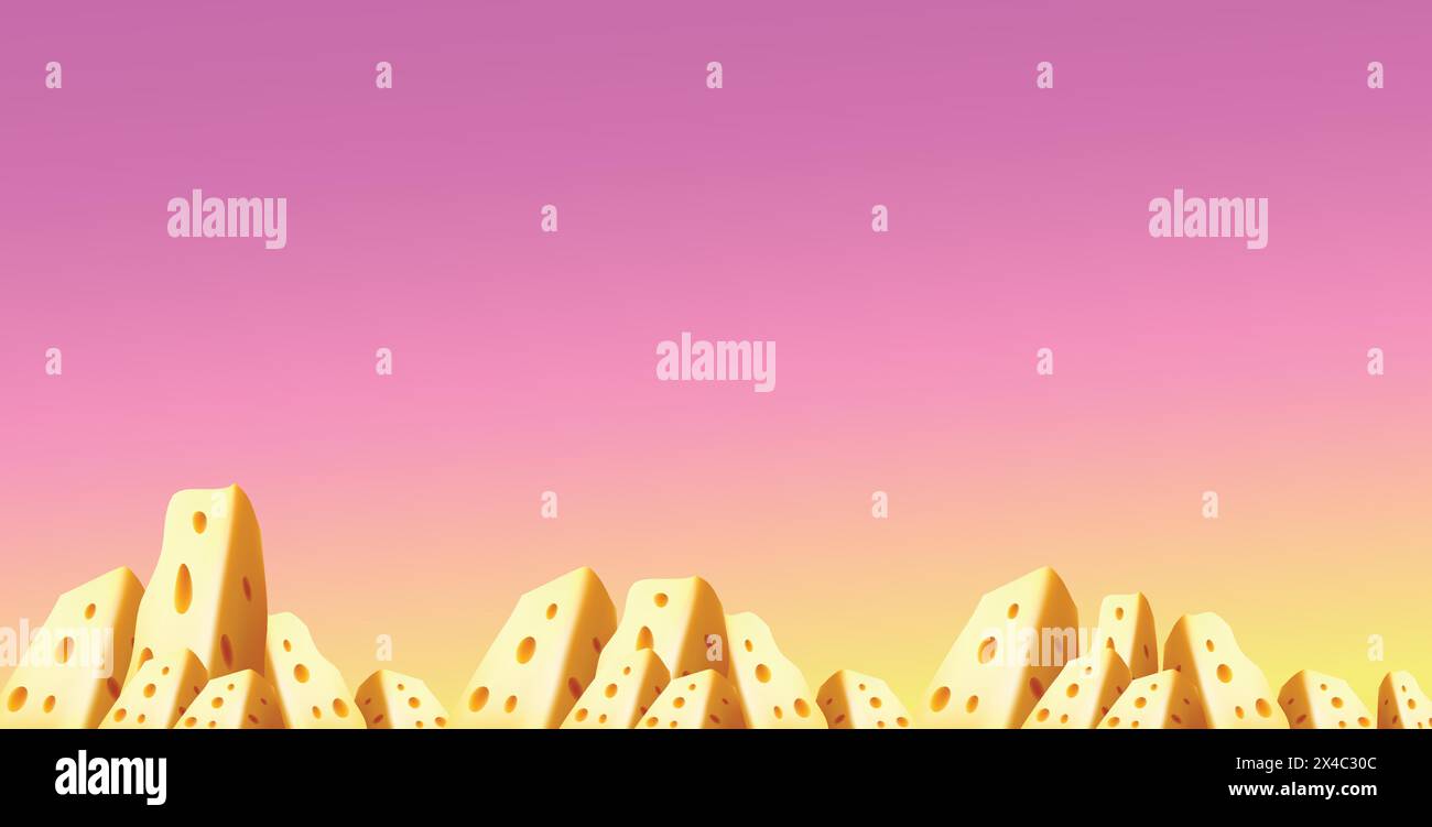 cheese pyramid realistic PIECE OF CHEESE vector illustration Stock ...