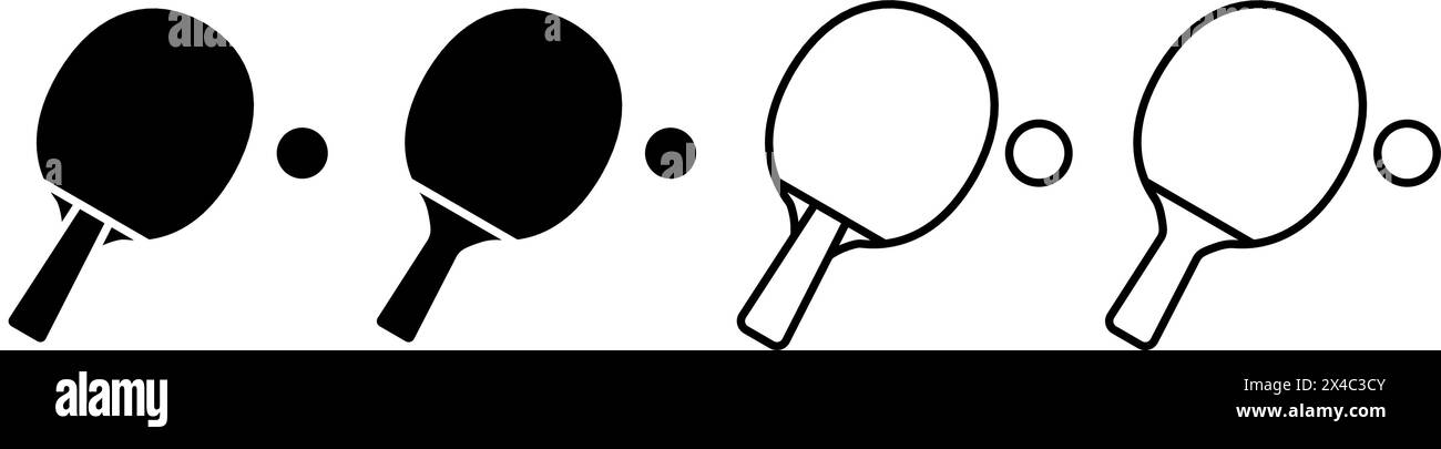 Ping-pong icon set basic simple design Stock Vector Image & Art - Alamy