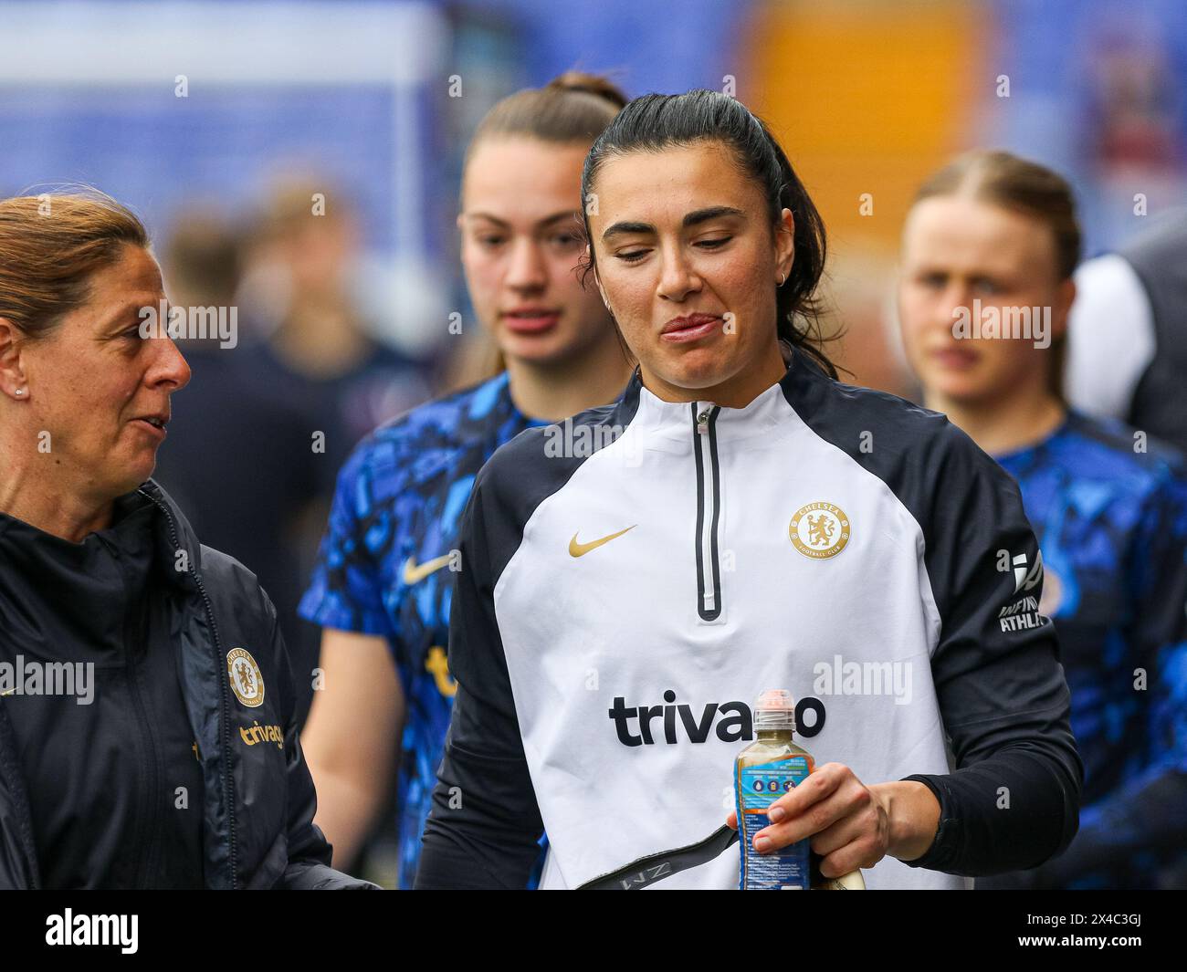 Prenton Park Stadium, UK. 1st May, 2024. Goalkeeper Zecira Musovic (1 ...