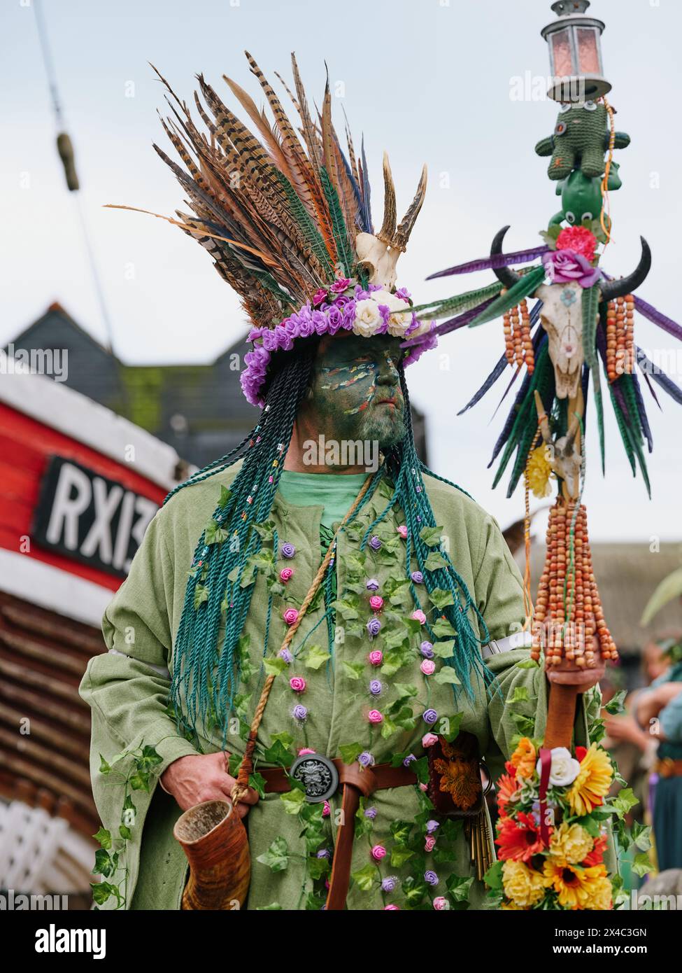 Participants in the Jack in the Green May Day English folk festival May ...