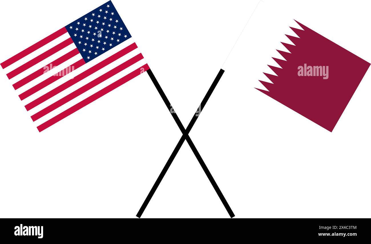 Flags friend country USA and Qatar Stock Vector Image & Art - Alamy