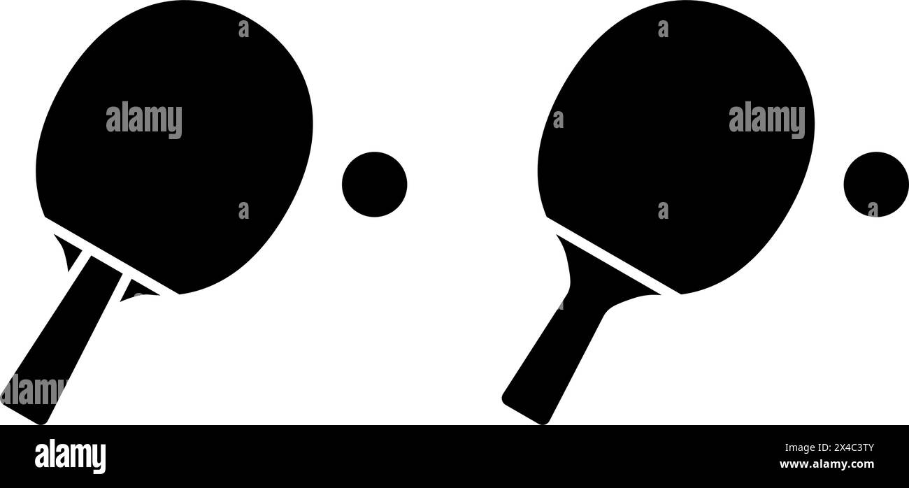 Ping pong line vector logo hi-res stock photography and images - Alamy