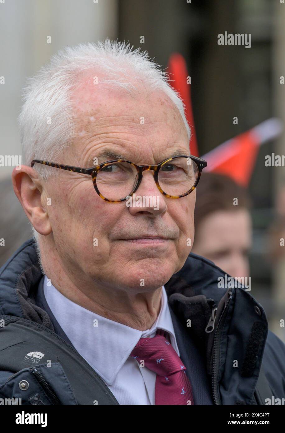 Lord John Hendy QC (Labour Peer) at the London May Day March, in ...