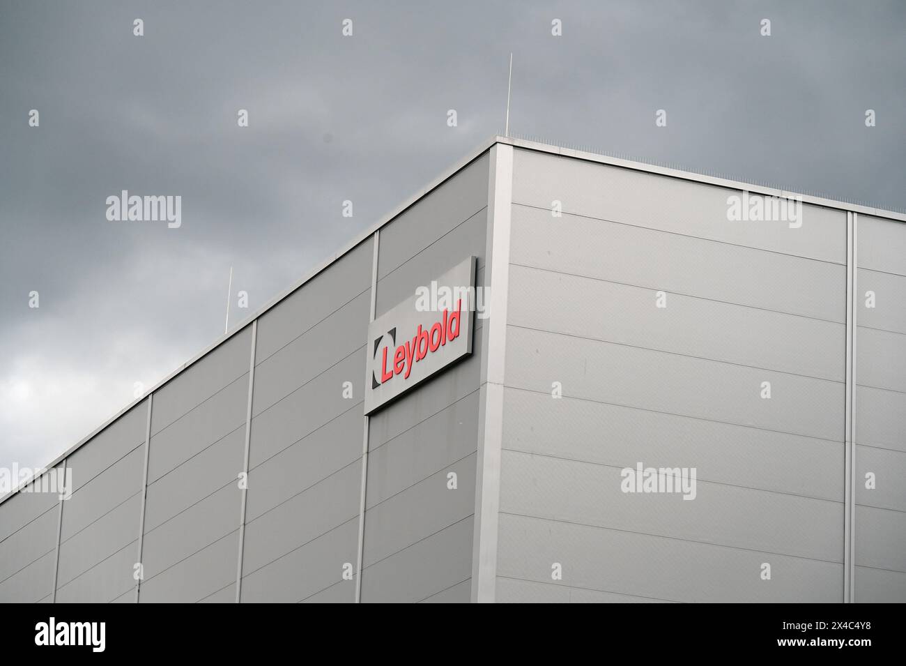 Cologne, Germany. 28th Apr, 2024. The logo of Leybold Vacuum, which ...