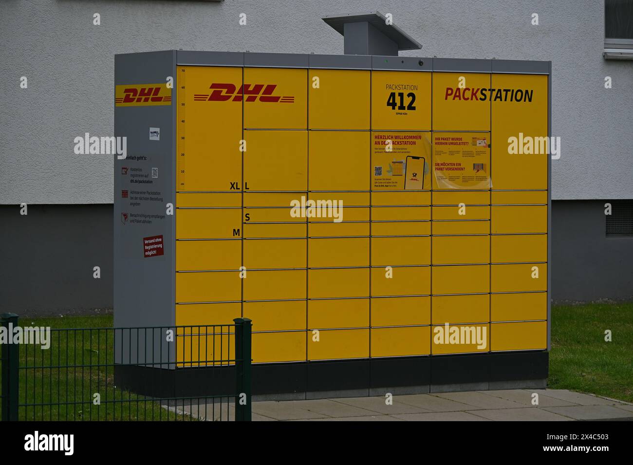 Cologne, Germany. 28th Apr, 2024. A DHL packing station. Credit: Horst ...