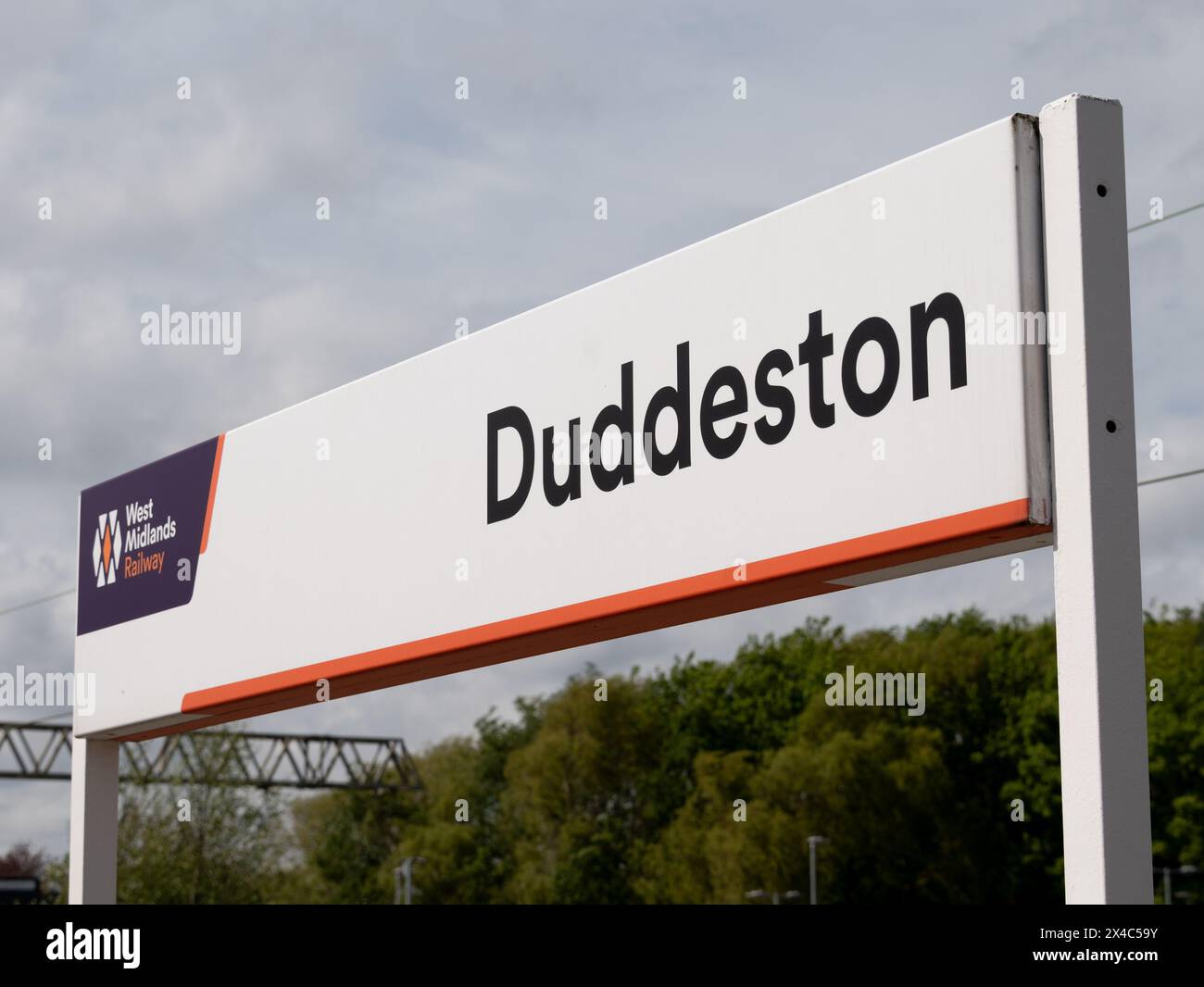 Duddeston railway station sign, Birmingham, West Midlands, England, UK ...