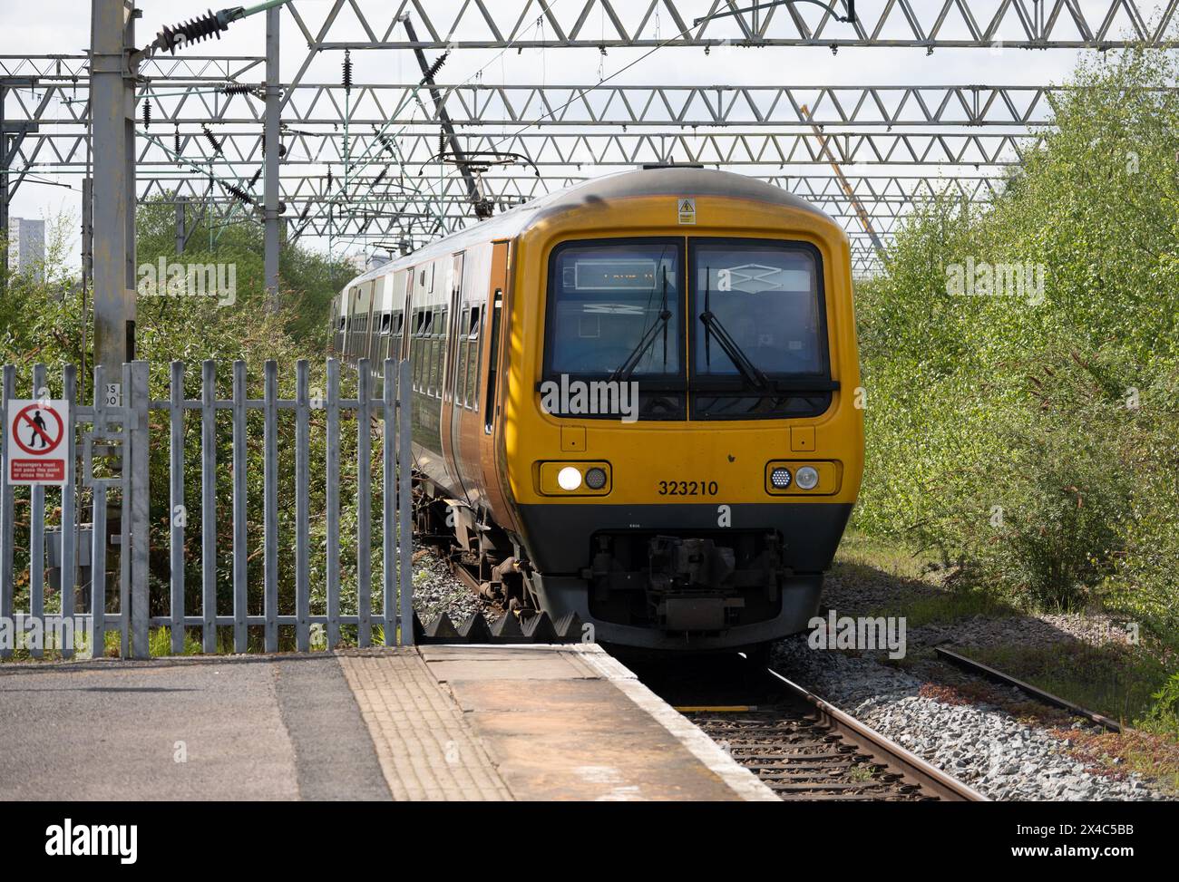 West Midlands Railway class 323 electric train arriving at Duddeston ...