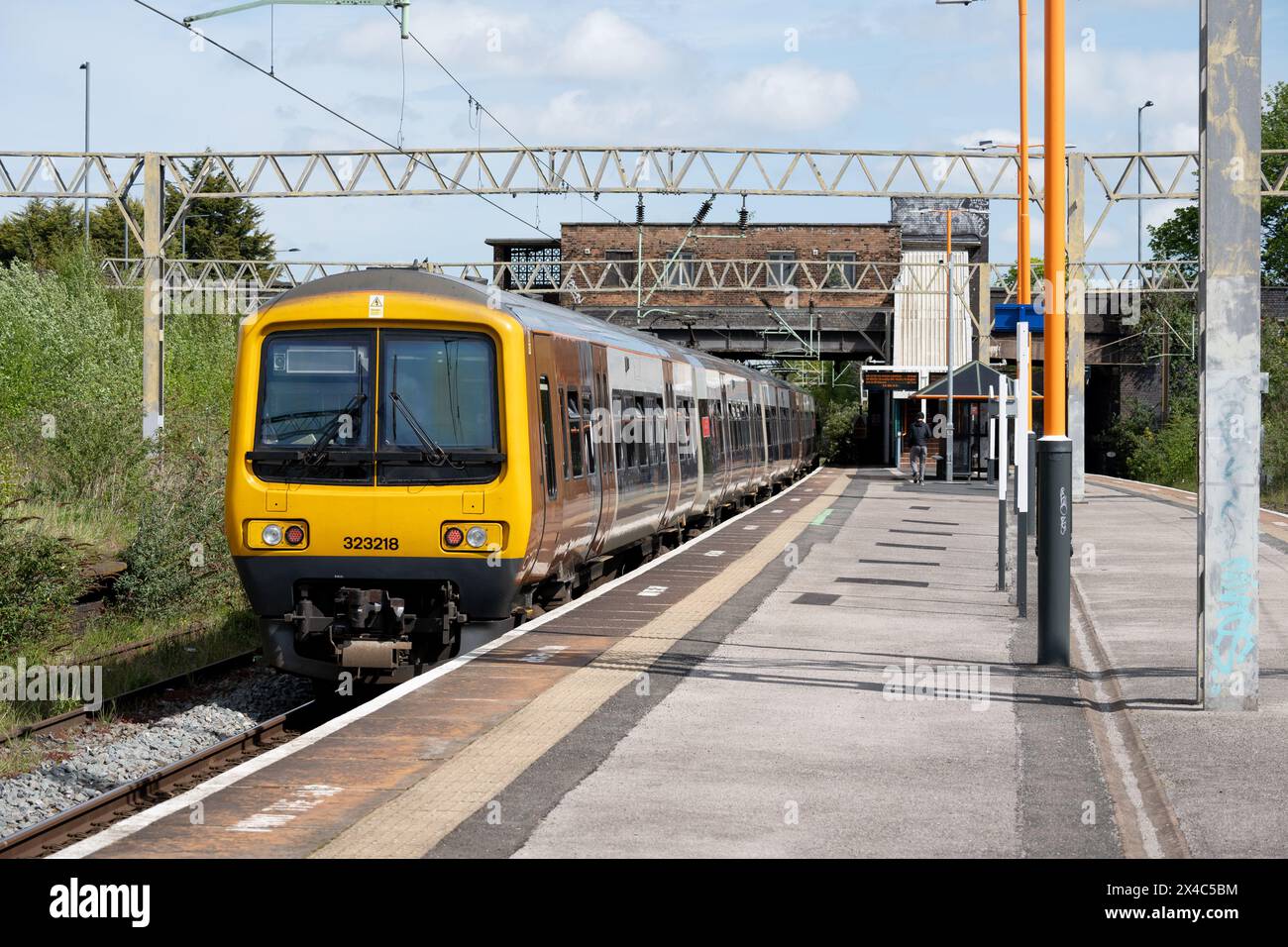 West Midlands Railway class 323 electric train at Duddeston station ...