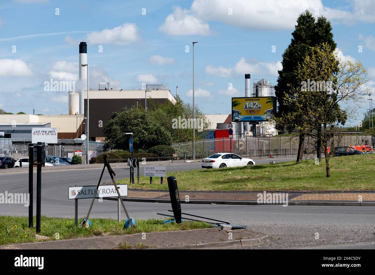 A47 Saltley Road traffic island, Birmingham, West Midlands, UK Stock ...