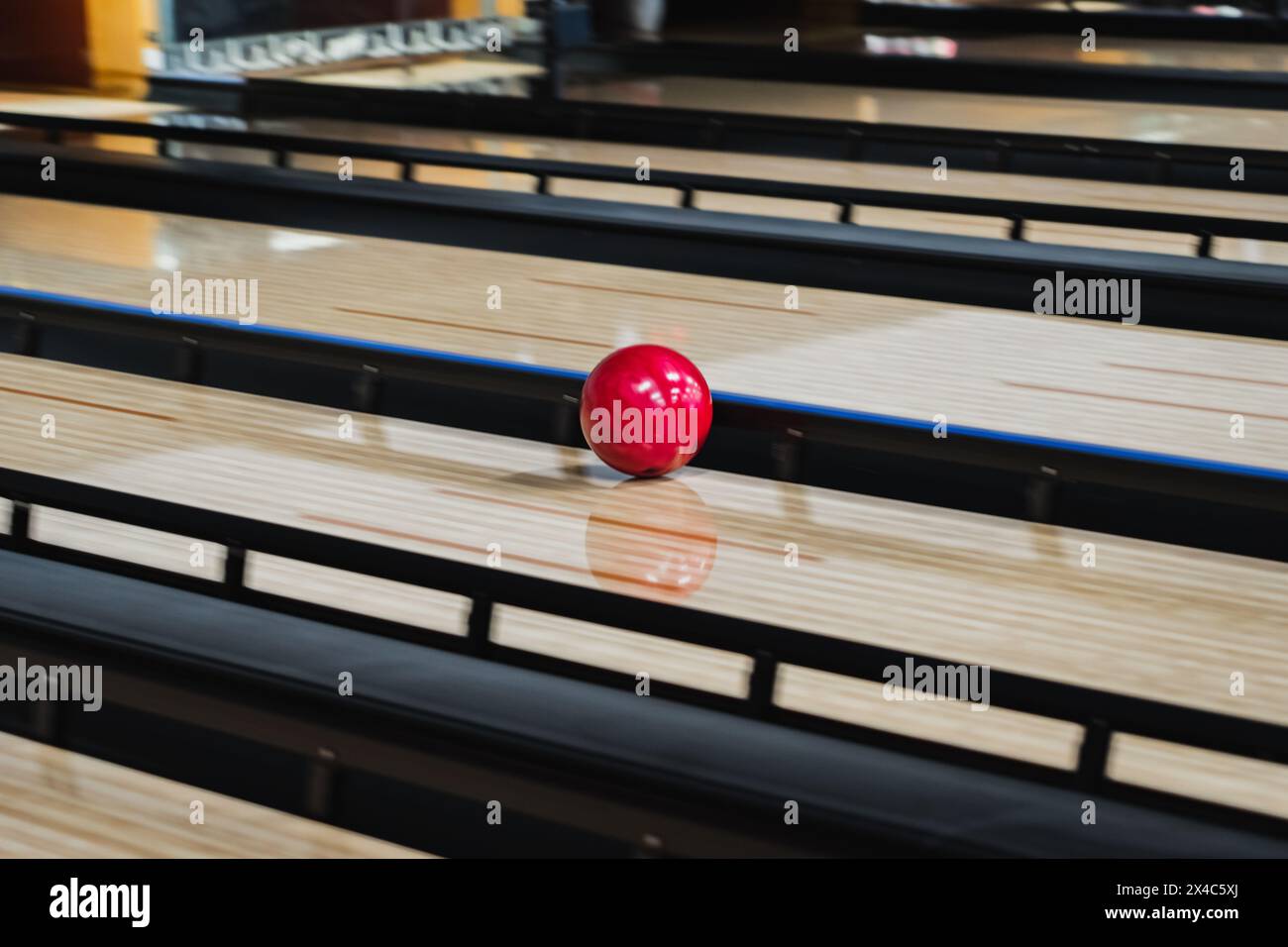 Photo of bowling pins and bowling ball hi-res stock photography and ...