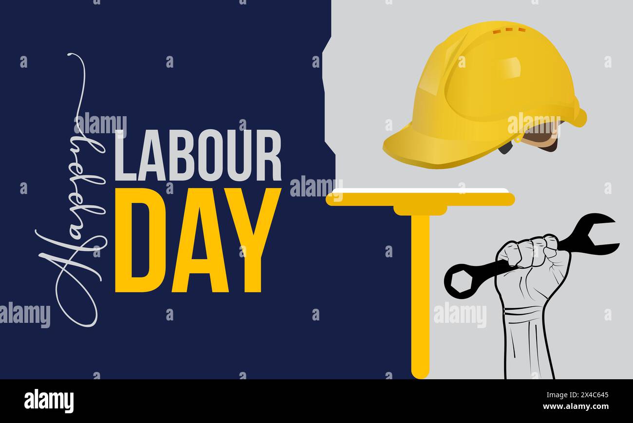 International Workers Day safe and healthy working vector illustration ...