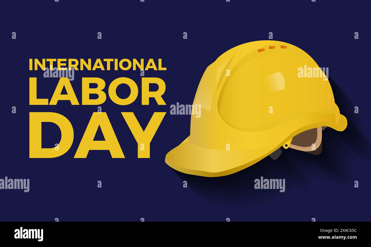 International Workers Day safe and healthy working vector illustration ...