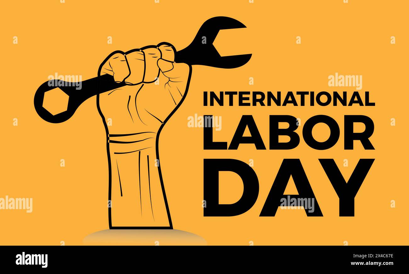 International Workers Day safe and healthy working vector illustration ...