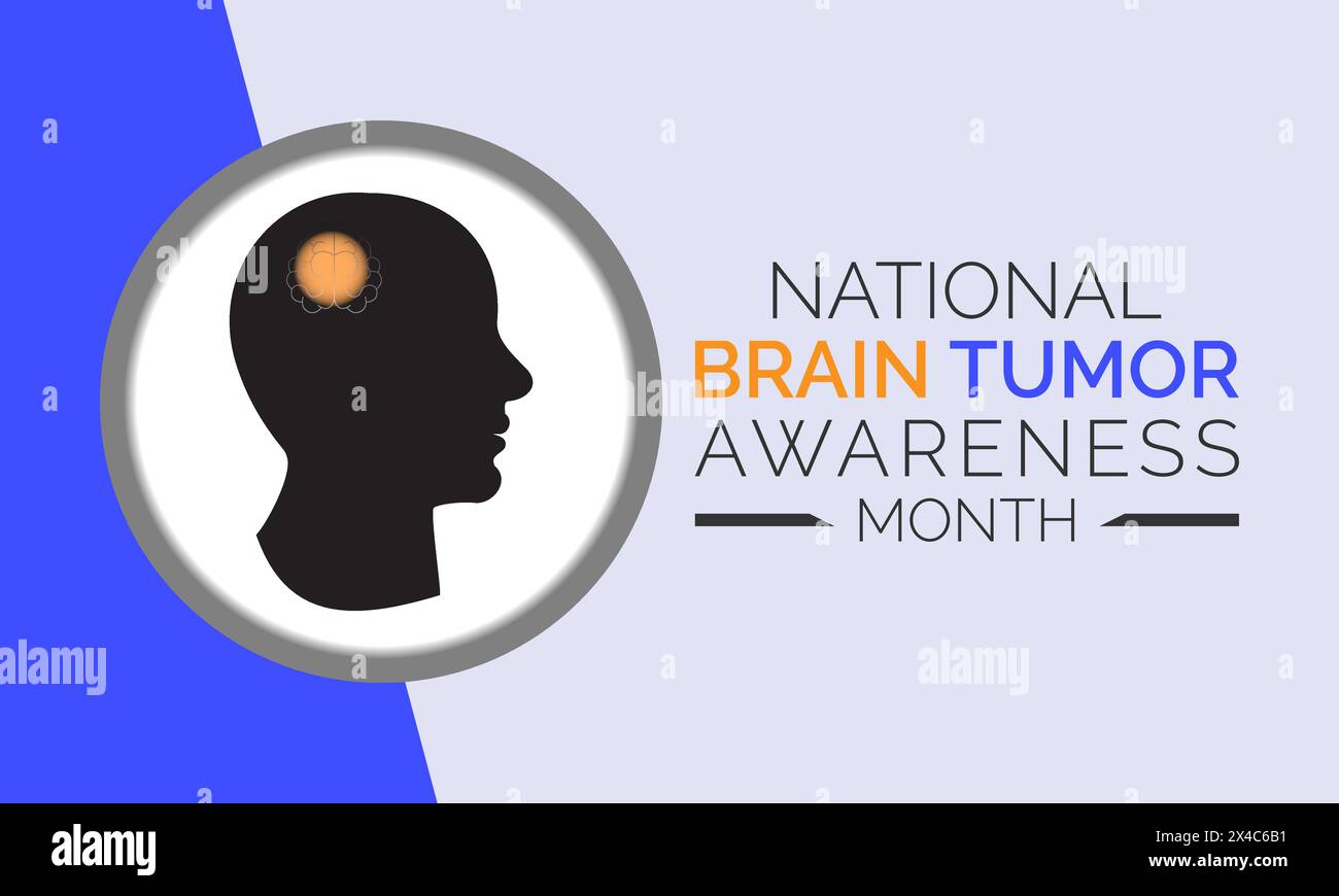 National Brain Tumor Awareness Month health awareness vector ...