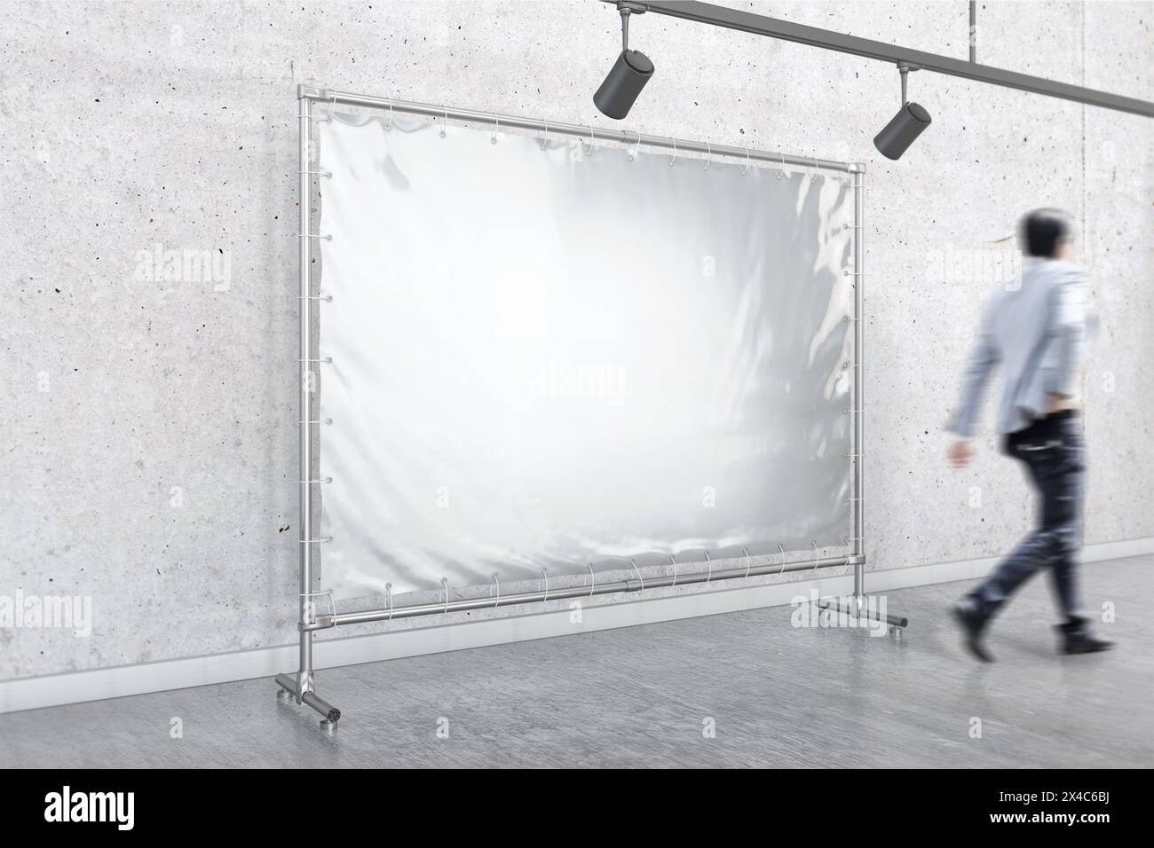 Press Wall Banner Mockup for Logo Stock Photo - Alamy