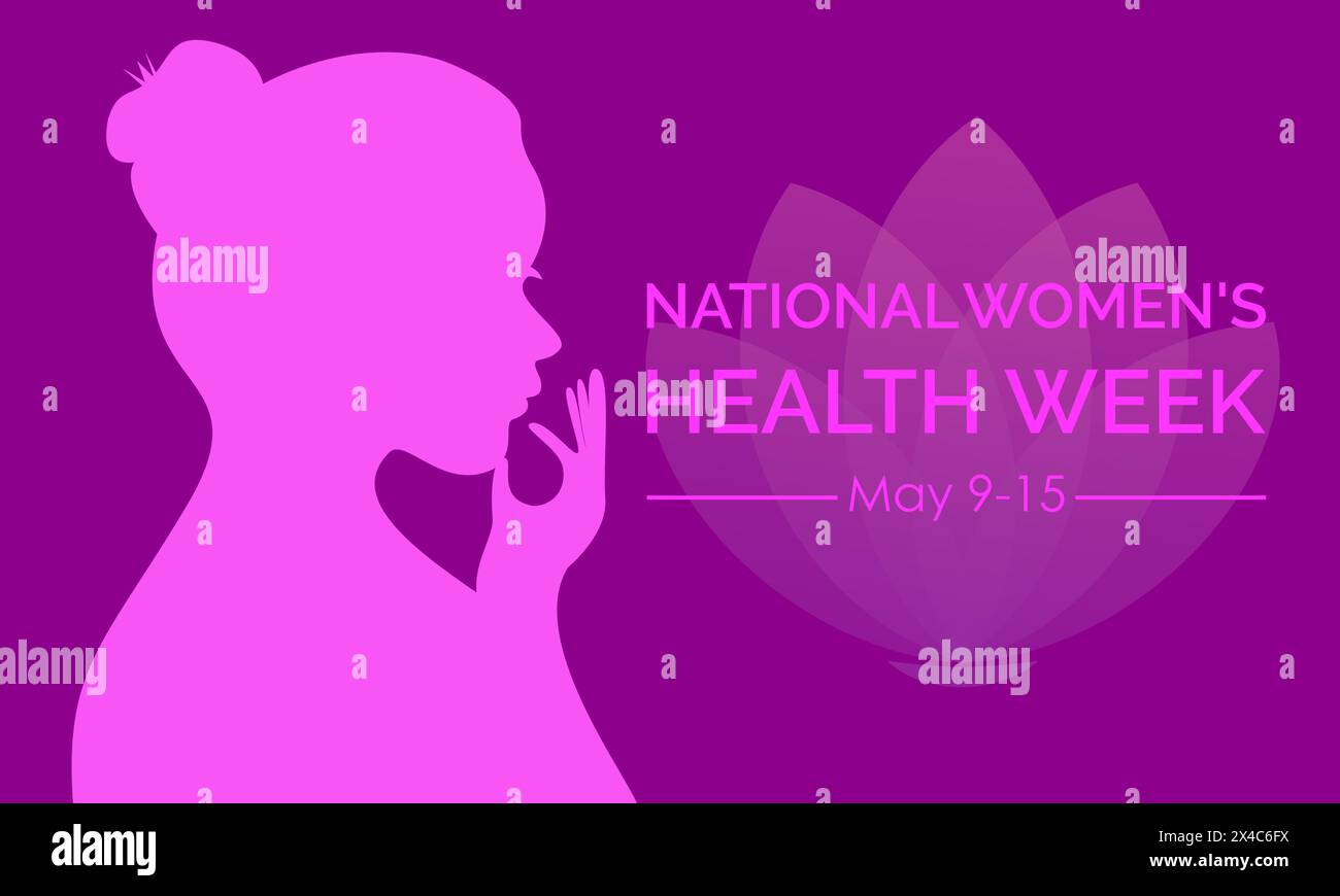 National Women's Health Week health awareness vector illustration. Disease prevention vector ...