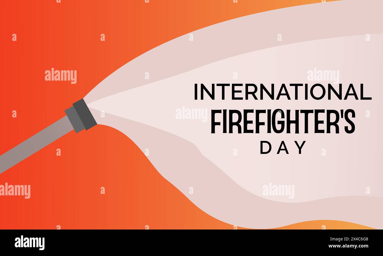International Firefighters Day safe and healthy working vector ...