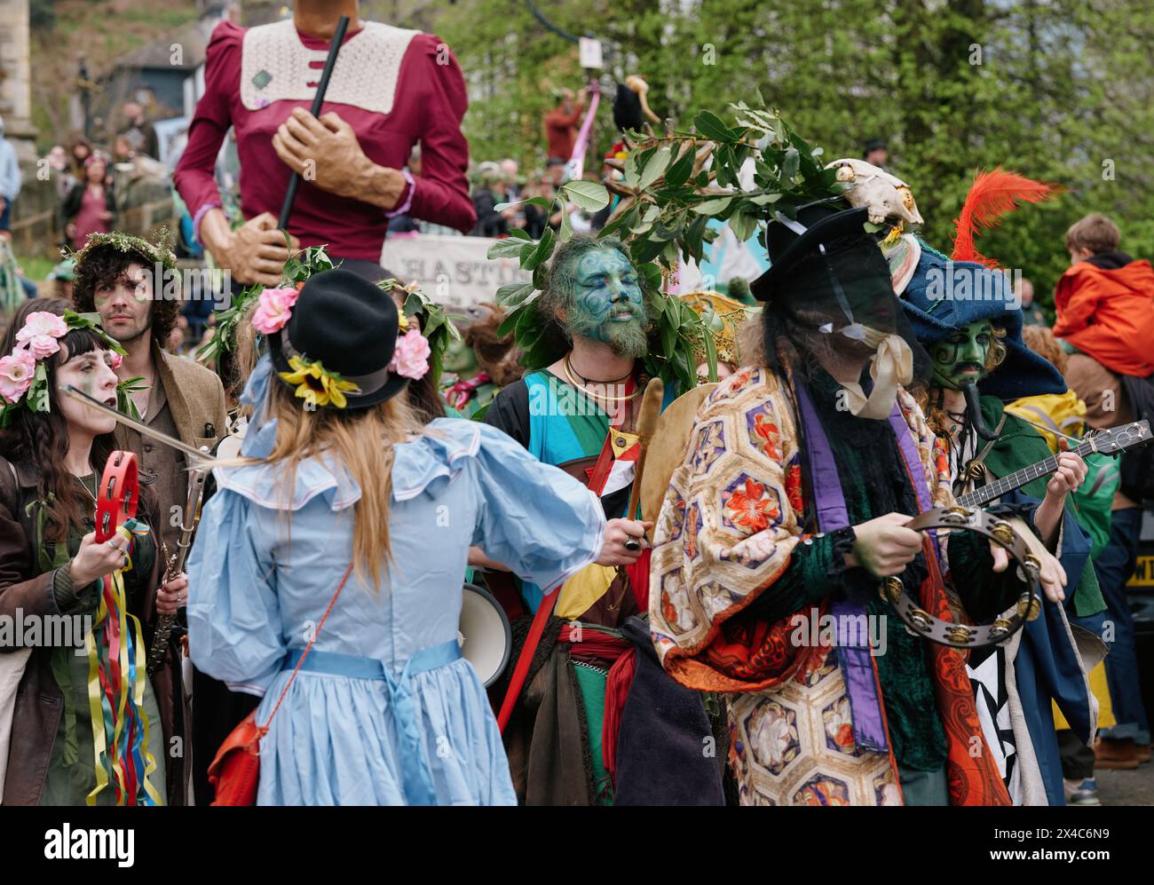 Participants in the Jack in the Green May Day English folk festival May ...