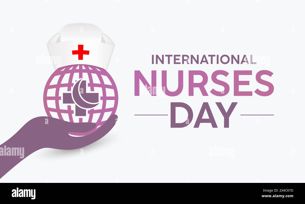 International Nurses Day health awareness vector illustration. Disease ...