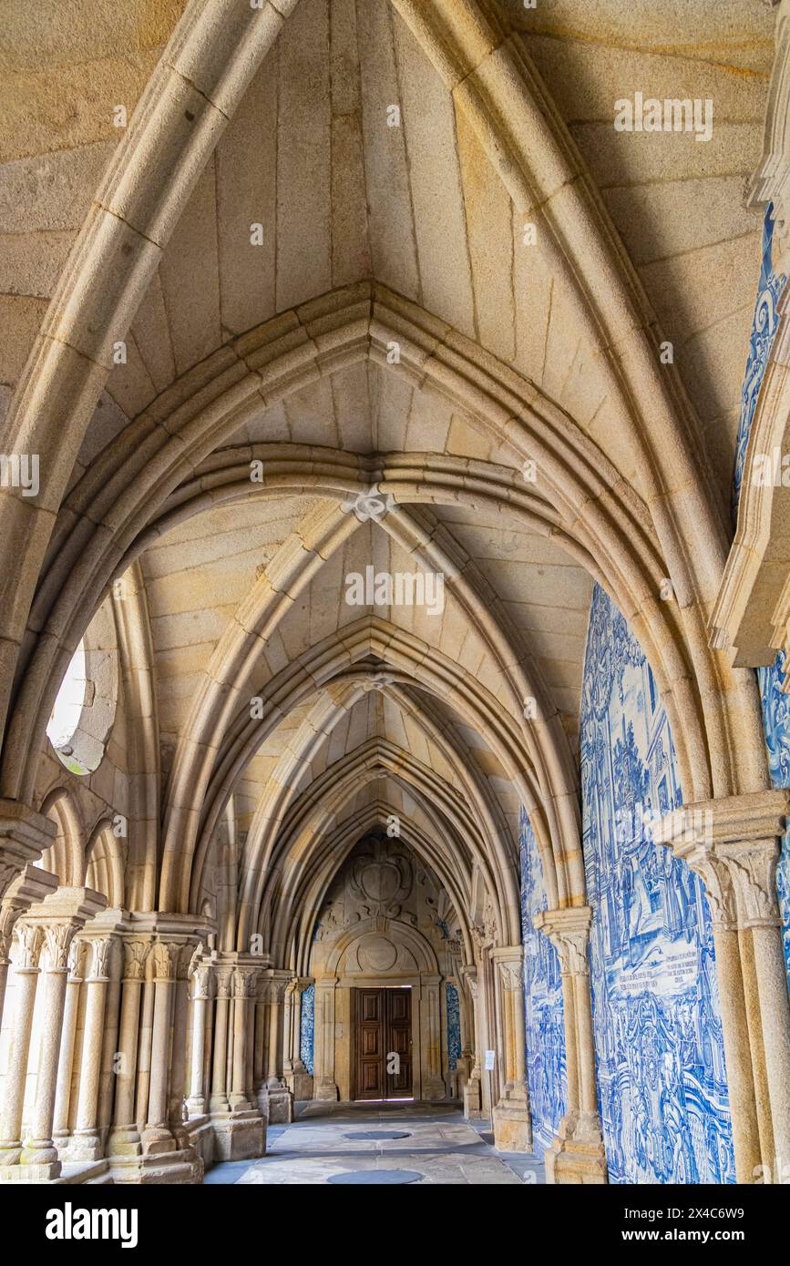 Portugal, Porto. Arched passageway at the Porto Cathedral. (Editorial ...