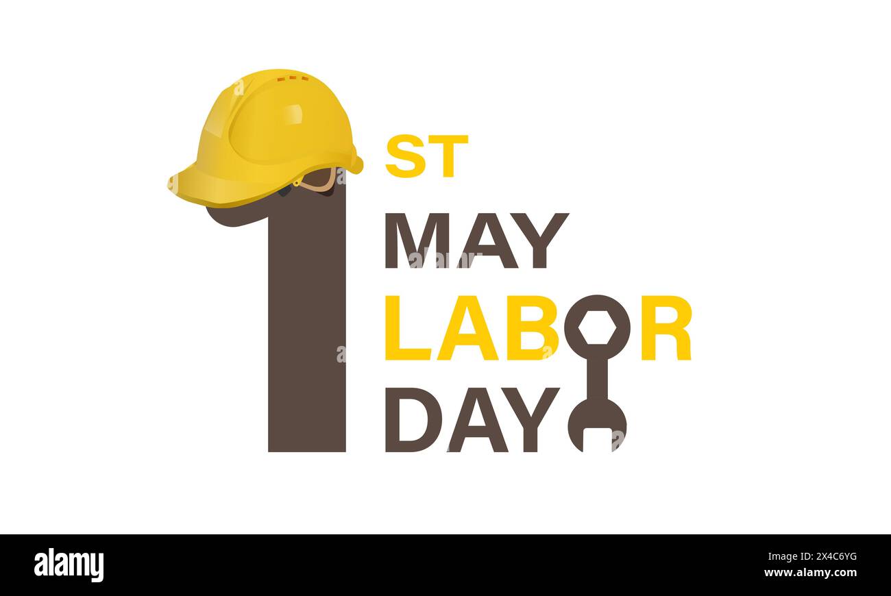 International Workers Day safe and healthy working vector illustration ...