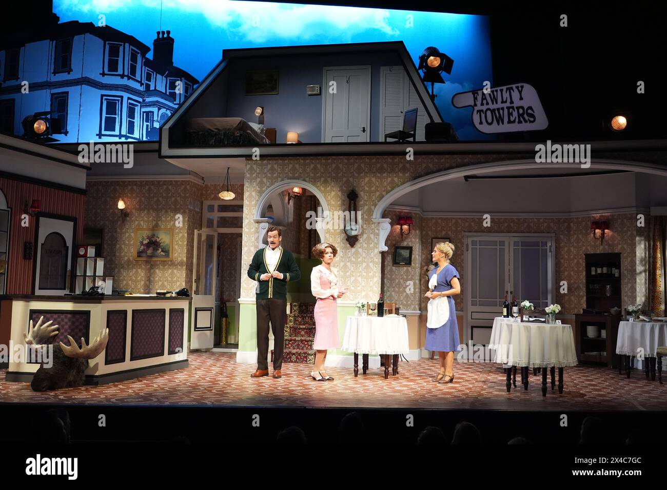 Adam Jackson-Smith as Basil Fawlty, Anna-Jane Casye as Sybil and ...