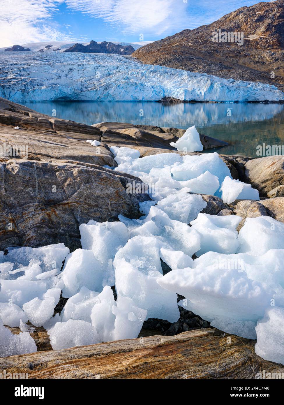 Hahn Glacier. Landscape in the Johan Petersen Fjord, a branch of the ...