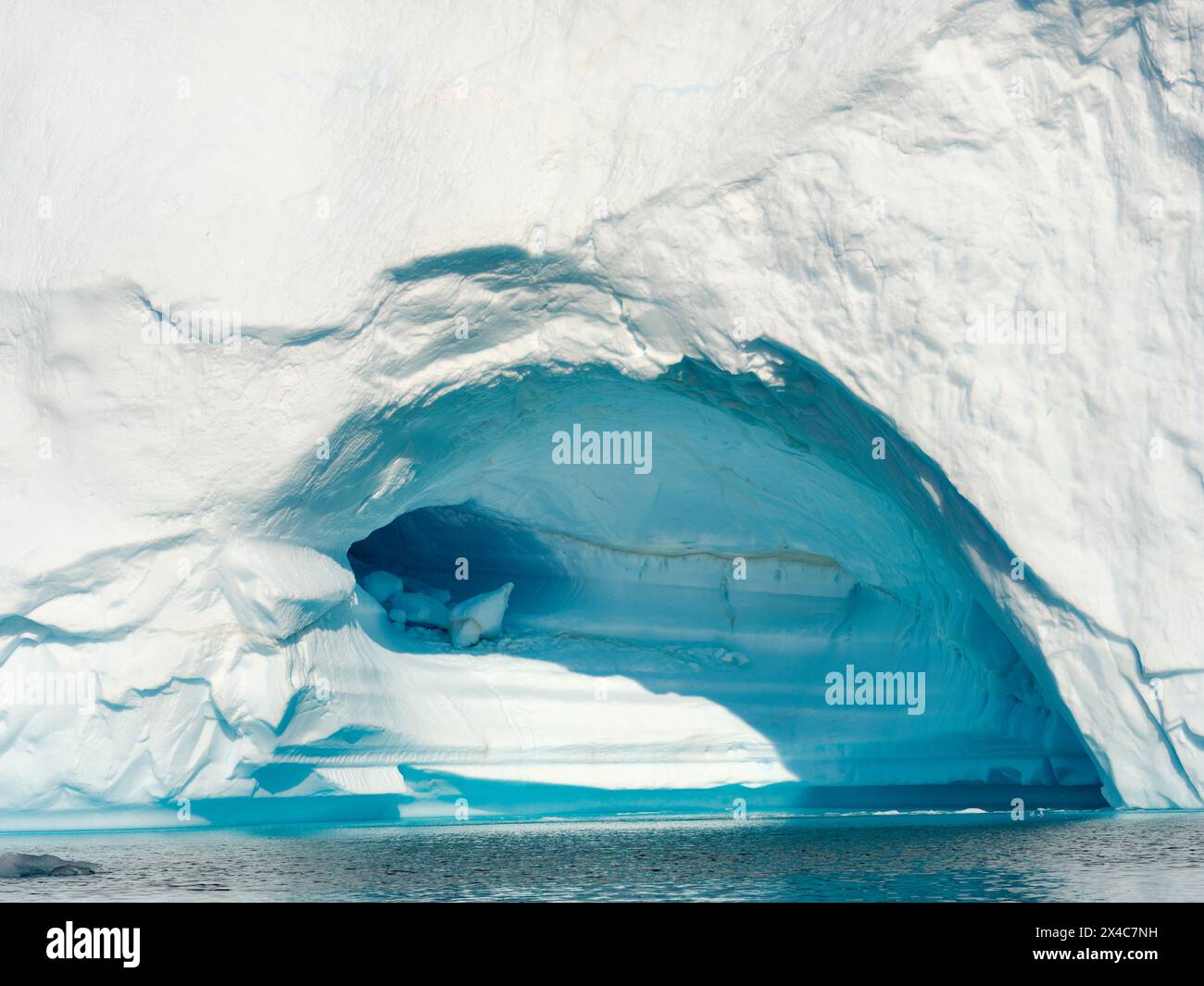 Iceberg in the fjord. Landscape in the Johan Petersen Fjord, a branch ...